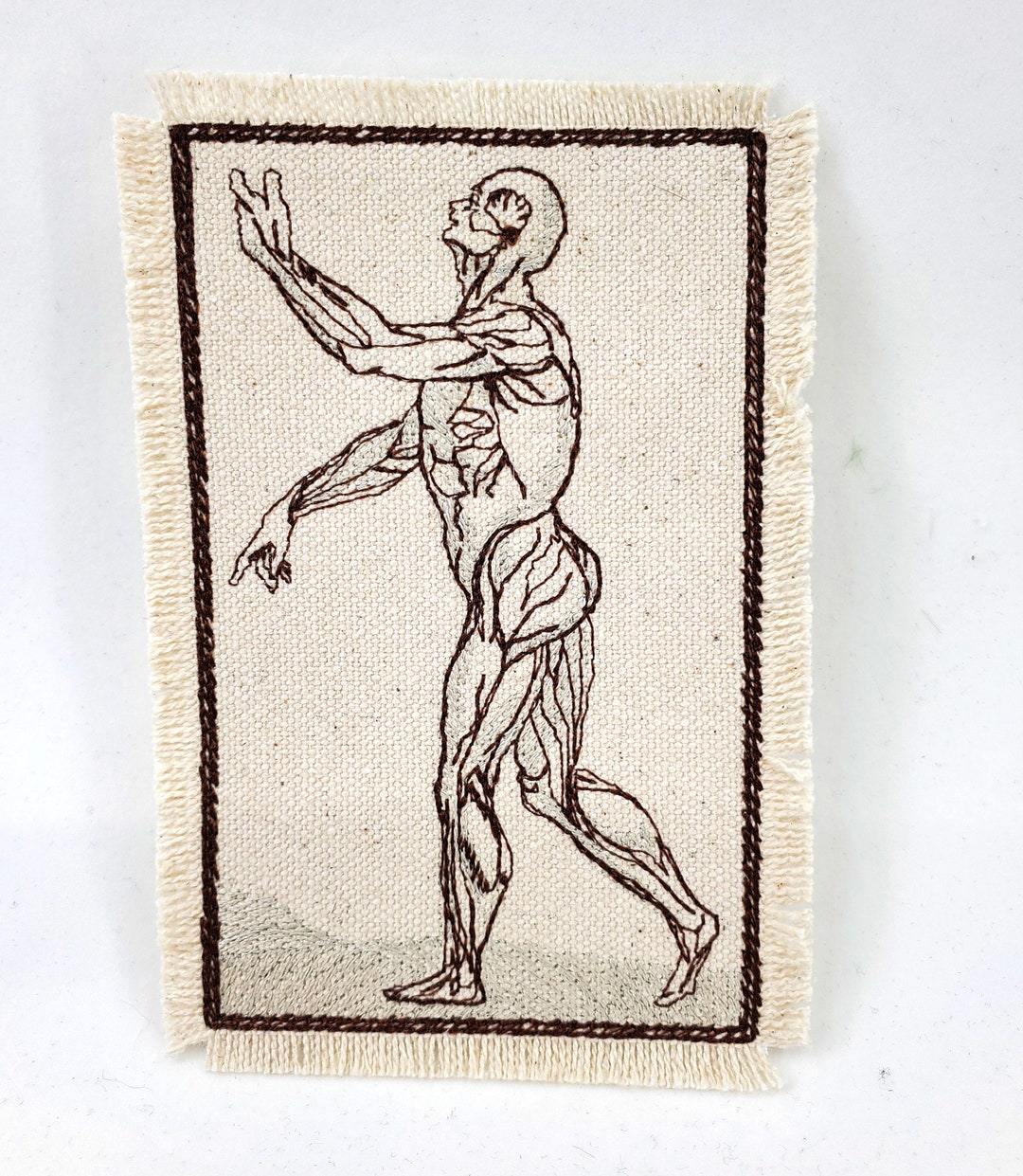 Vintage Anatomy Sketch Embroidered Patch Canvas Patch - Patch ...