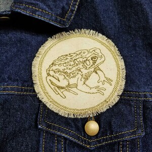 Toad Embroidered Patch Canvas Patch Toad Art - Etsy