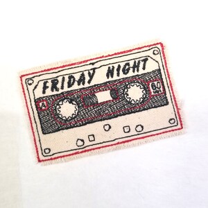Mixtape Embroidered Patch Canvas Patch Cassette Tape Mixed Tape - Etsy