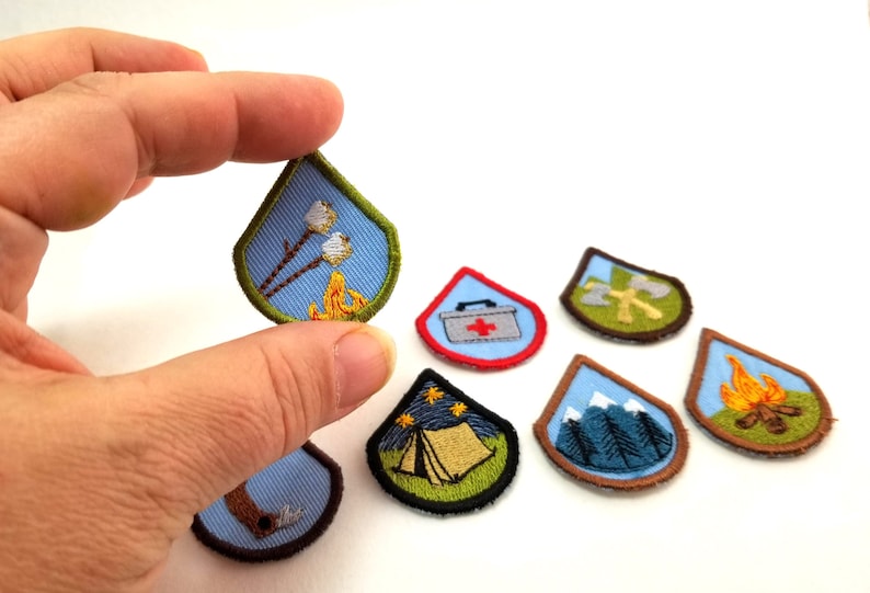 Camping Patch Outdoor Skills Badges - Funny Merit Badge Embroidered ...