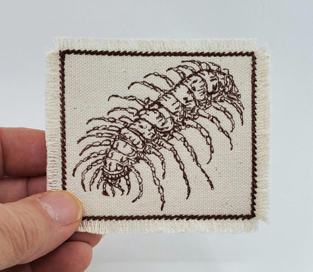 Creepy Centipede Embroidered Patch Canvas Patch - Backpack Patch ...