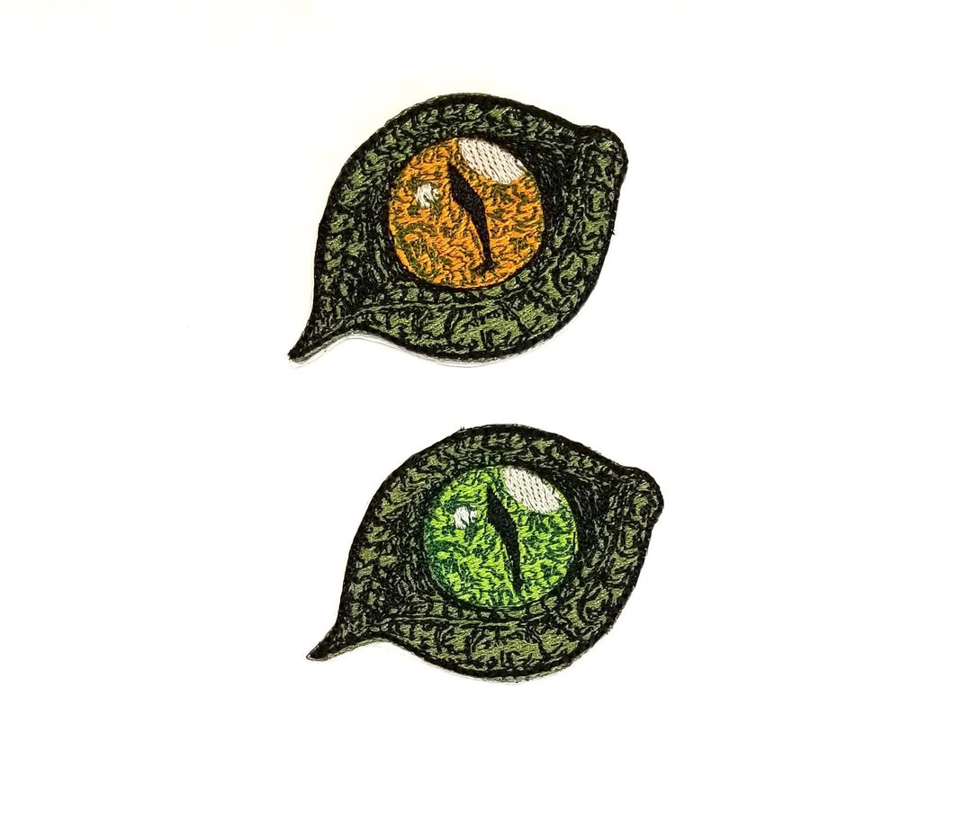 Reptile Eyes Iron on Patch - Embroidered Patch - Lizard Eyes - Patch ...