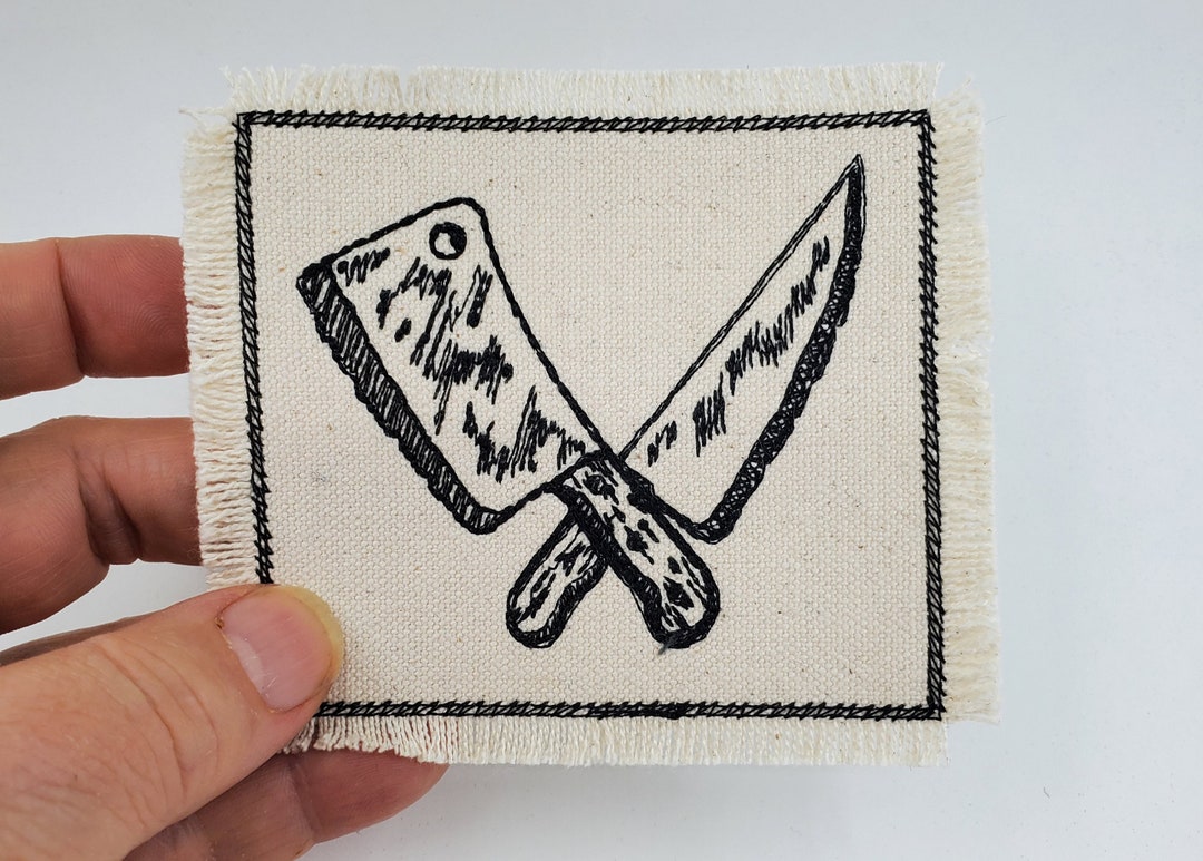 Cleaver Butcher Knife Embroidered Patch - Backpack Patch - Patch ...