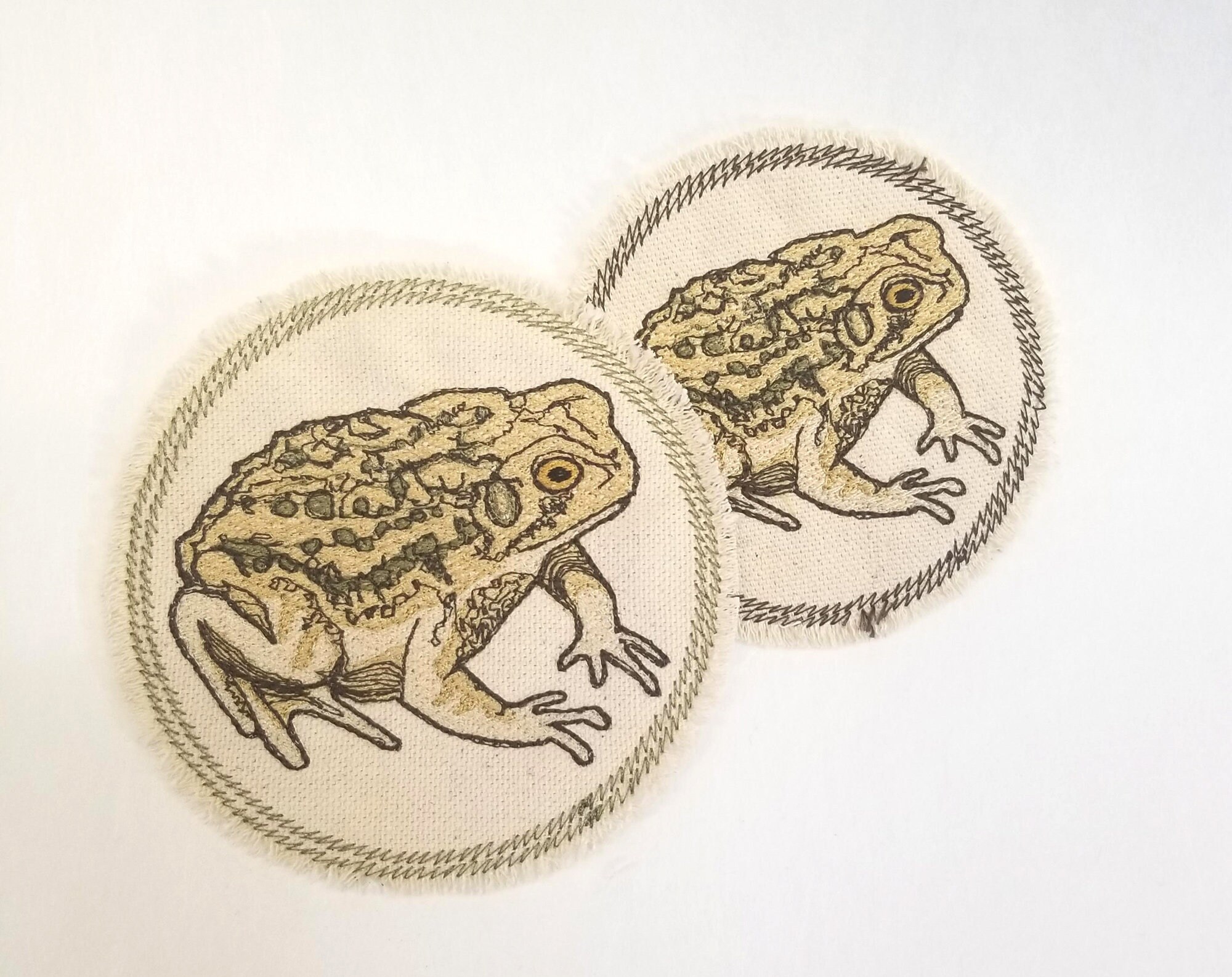 Toad Embroidered Patch Canvas Patch Toad in Color 2 Sizes - Etsy