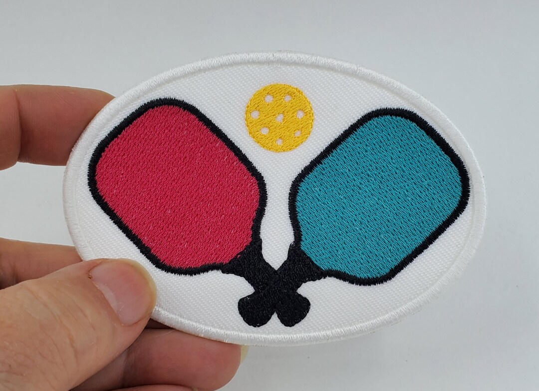 Pickleball Embroidered Iron-on Patch: Backpack, Hat Patch - Etsy