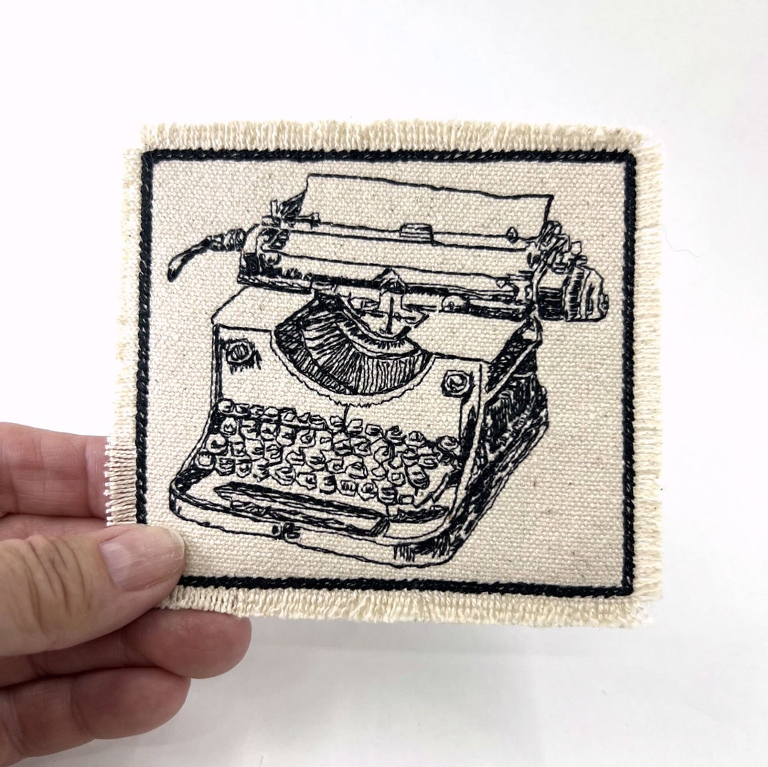 Vintage Typewriter Embroidered Patch Canvas Patch Add to Your Patch ...