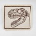 Tyrannosaurus Rex Fossil Embroidered Canvas Patch - Back Pack Patch ...