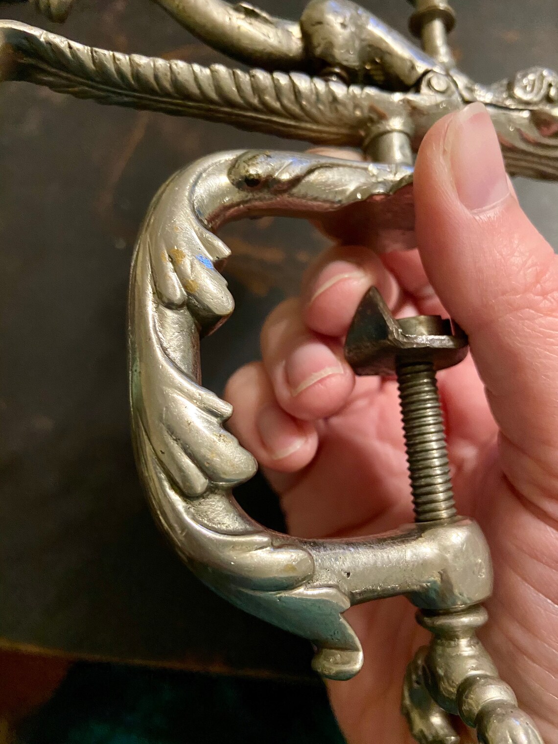 Antique Sewing Clamp With Dragon or Sea Serpent - Etsy