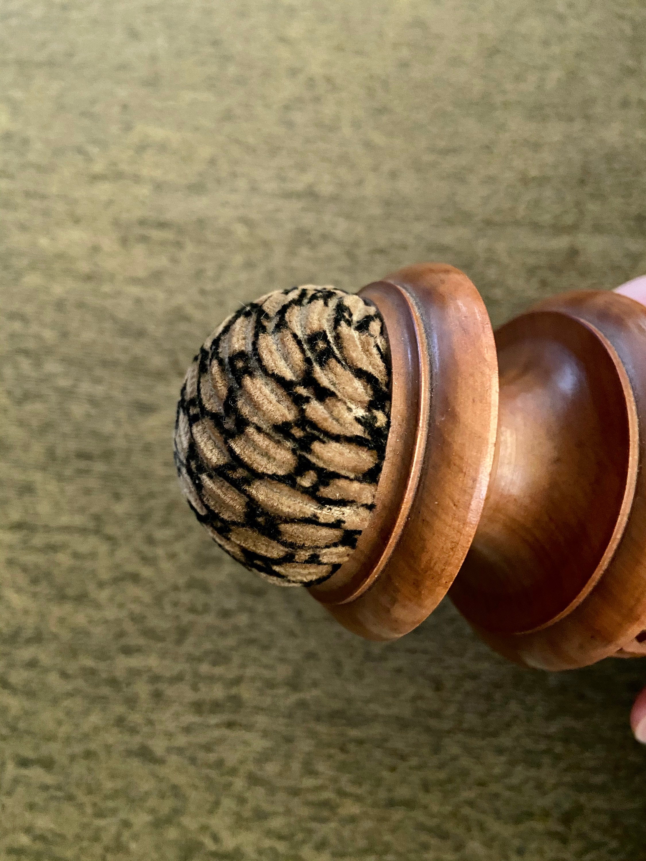 Wooden Sewing Clamp Pin Cushion With Carved Name Elisabeth Diedrich. - Etsy