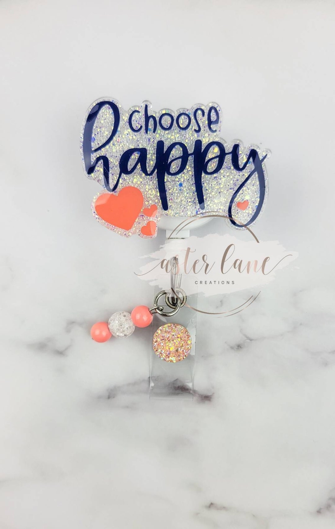 Choose Happy Badge Reel, Positive Badge Reel, Nurse Gift, Medical Badge ...