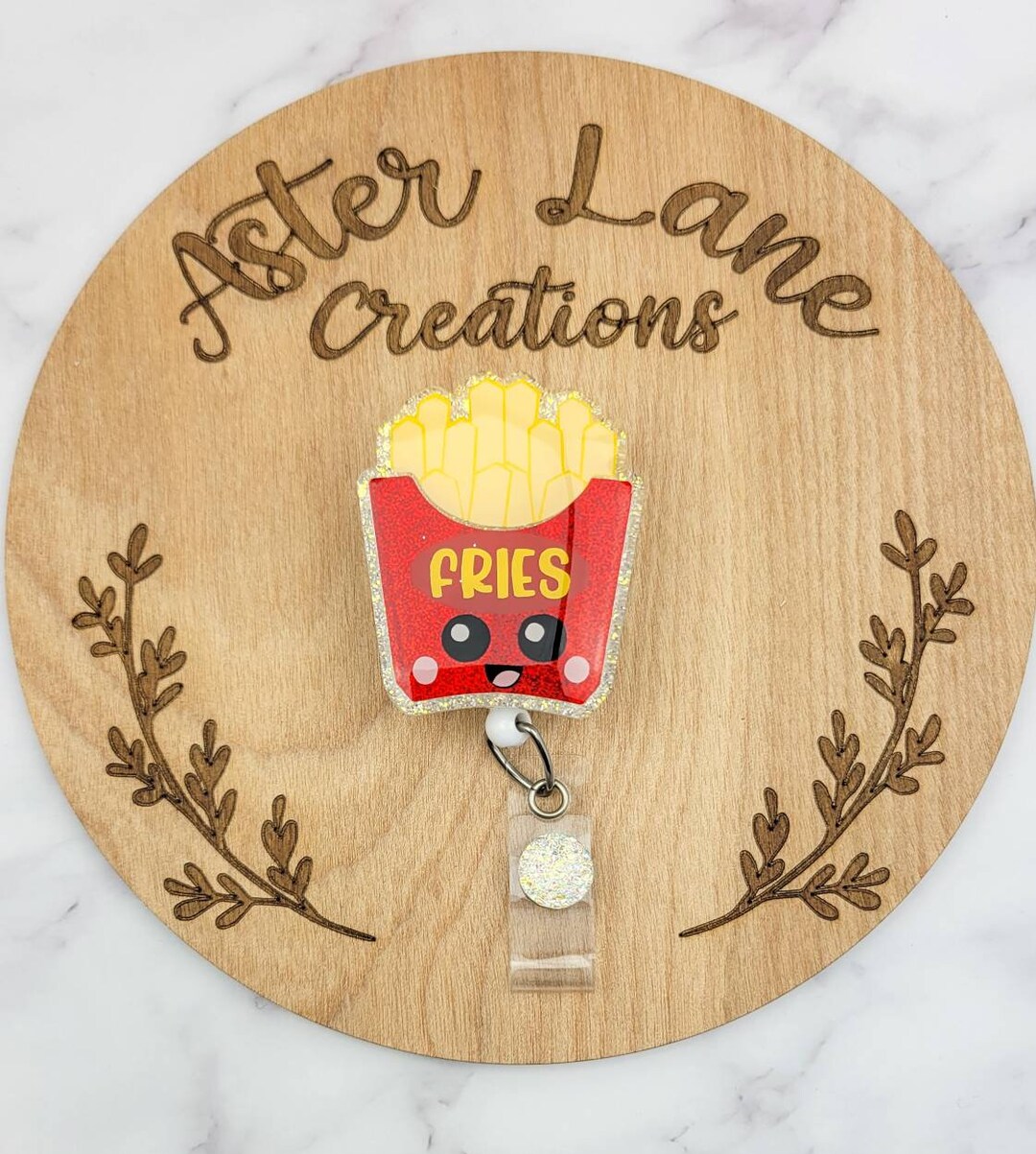 Fries Badge Reel, Cute Food Badge Reel, Fast Food Badge Reel, Cute ...