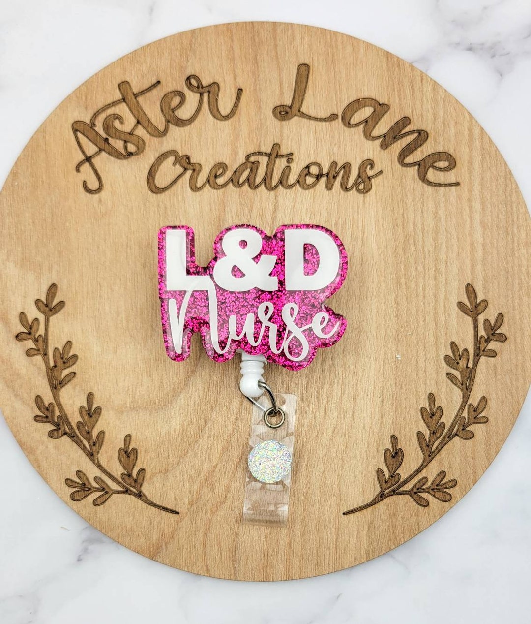 Labor and Delivery Nurse Badge Reel, L&D Nurse Gift, Glitter Badge Reel ...
