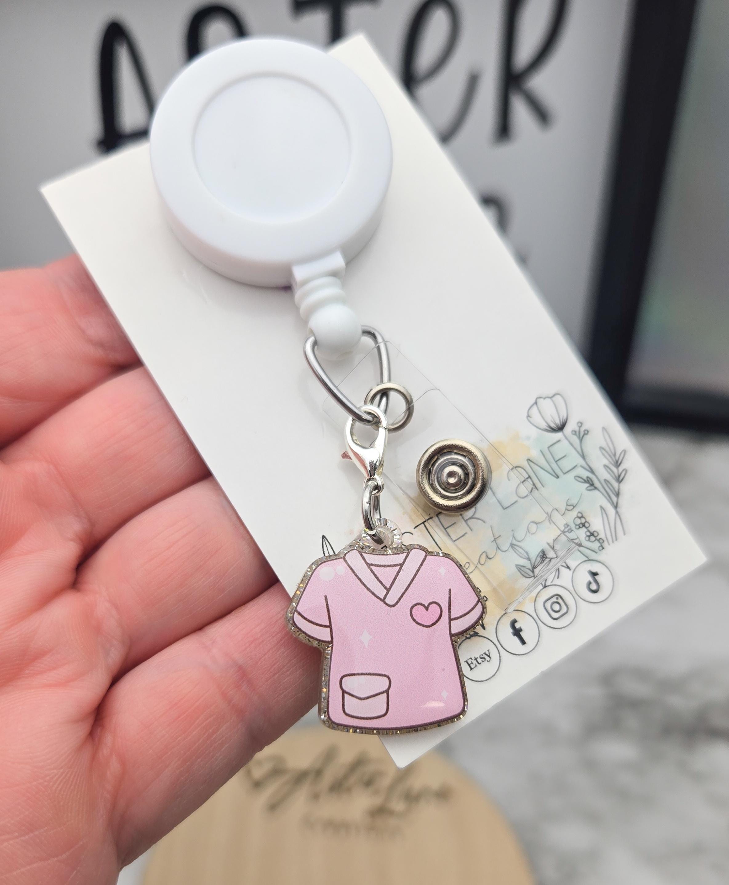 Badge Reel Charm, Scrub Charm, Nurse Charm, Glitter Charm, Badge Charm ...