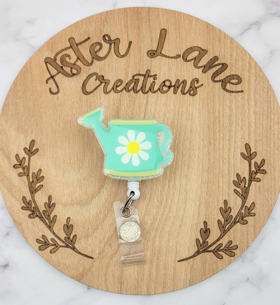 Spring Badge Reel, Watering Can Badge Reel, Daisy Badge Reel, Badge ...