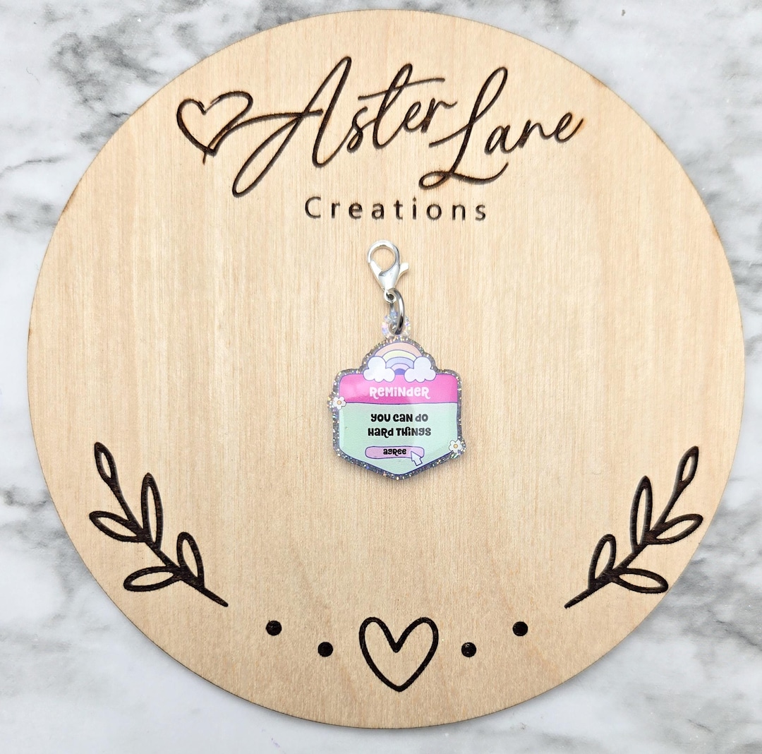 Badge Reel Charm, Cute Charm, Dust Plug Charm, Glitter Charm, Badge ...