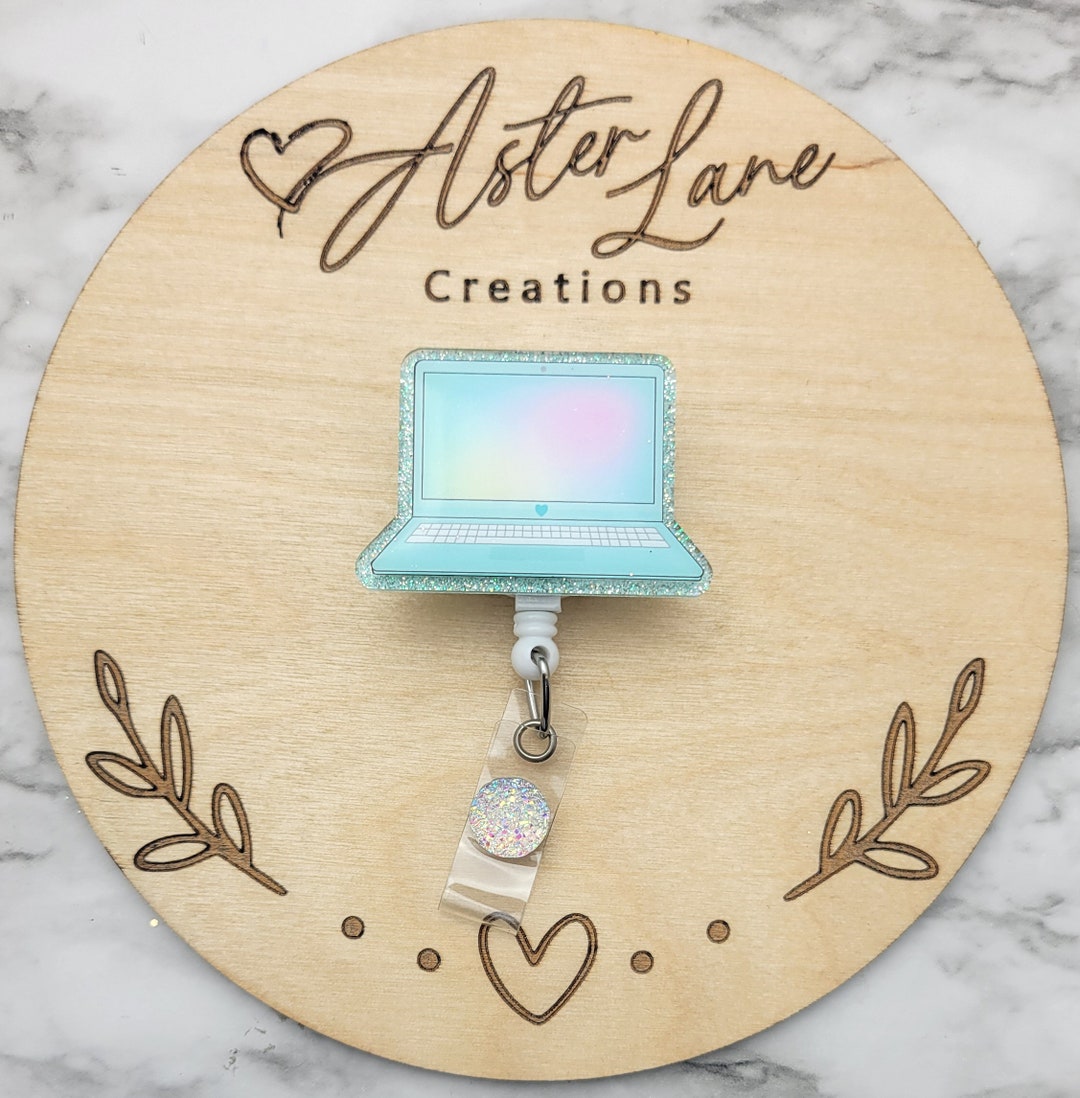 Laptop Badge Reel, Cute Laptop, IT Badge Reel, Computer Badge Reel ...