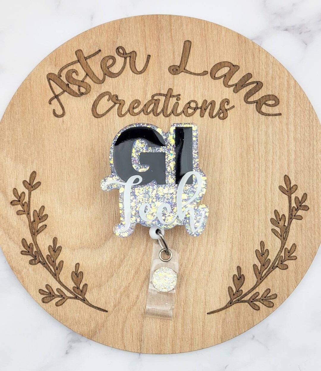 GI Tech Badge Reel, GI Tech Gift, Glitter Badge Reel, Cute Badge Reel ...