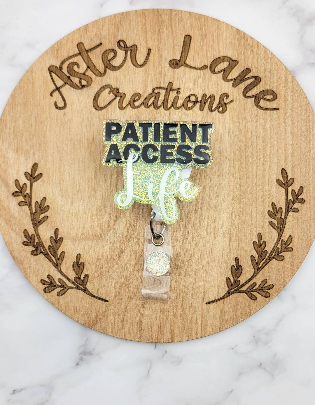 Patient Access Badge Reel, Employee Gift, Medical Badge Reel, Glitter ...