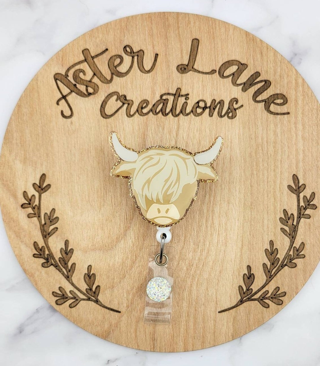 Highland Cow Badge Reel, Cute Animal Badge Reel, Cow Badge Reel, Animal ...