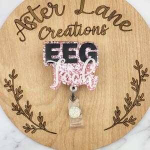 EEG Tech Badge Reel, EEG Tech Gift, Badge Reel, Cute Badge Reel, Womens ...