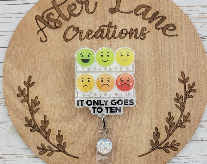 It Only Goes to Ten Badge Reel Badge Reel Registered Nurse Badge Reel ...