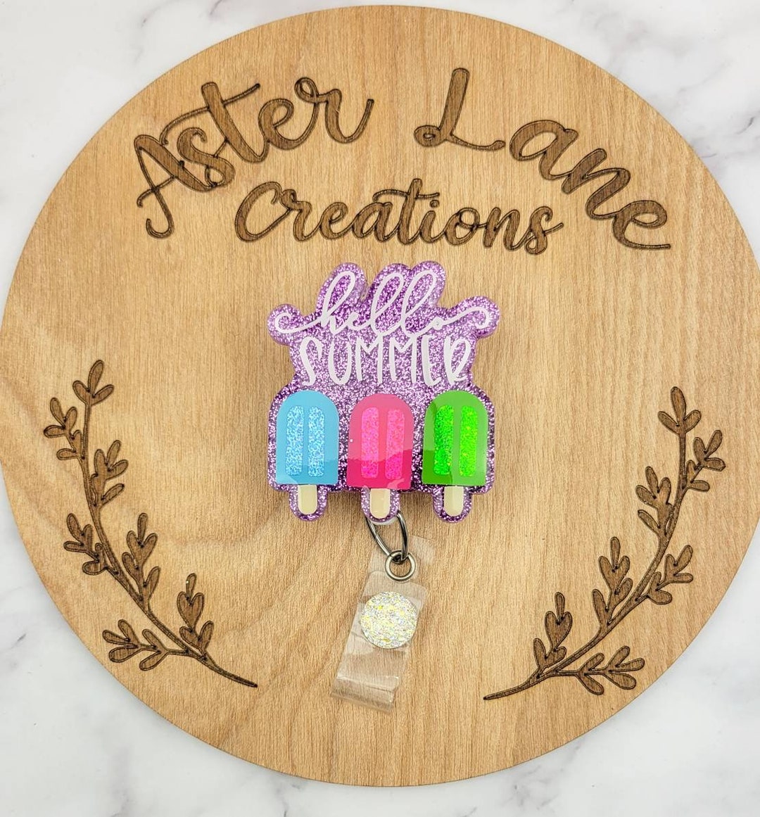 Popsicle Badge Reel, Hello Summer Badge Reel, Summer Gift, Badge Reel ...