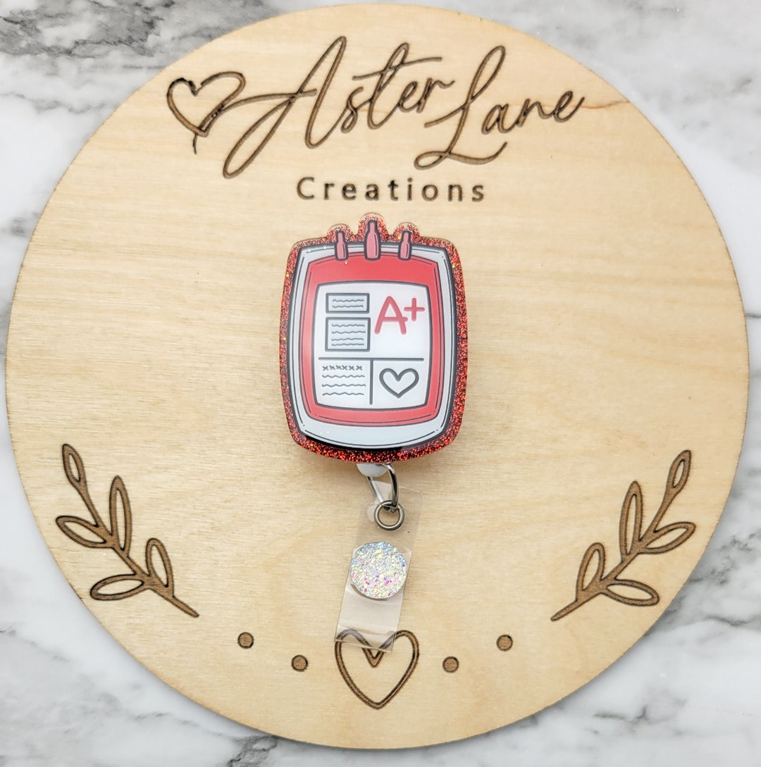 Phlebotomist Badge Reel, Blood Bag Badge Reel, Cute Badge Reel ...