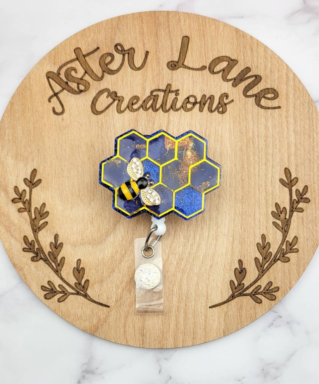 Bee Badge Reel, Cute Bee Badge Reel, Bee Gift, Badge Reel, Gold Bee ...