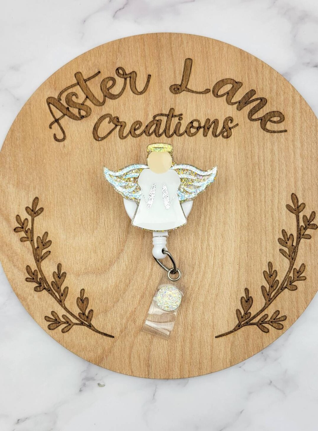 Angel Badge Reel, Christmas Badge Reel, Holiday Badge Reel, Angel Gift ...