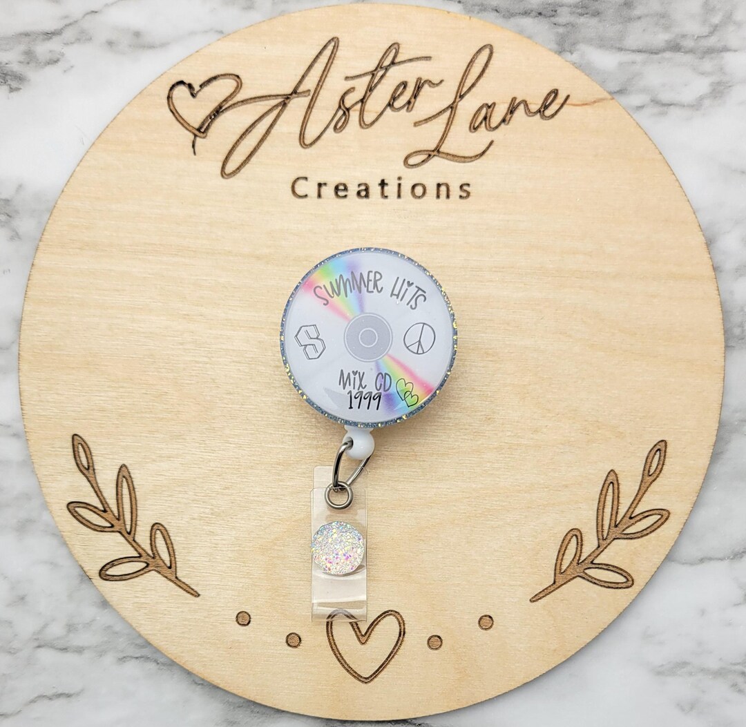 Millennial Badge Reel, Cute CD Badge Reel, Nostolgia Gift, 90s Gift ...