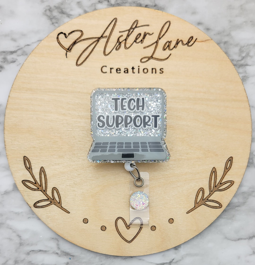 Tech Support Badge Reel, Computer Badge Reel, Computer Tech Gift, Computer Technician Badge Reel ...