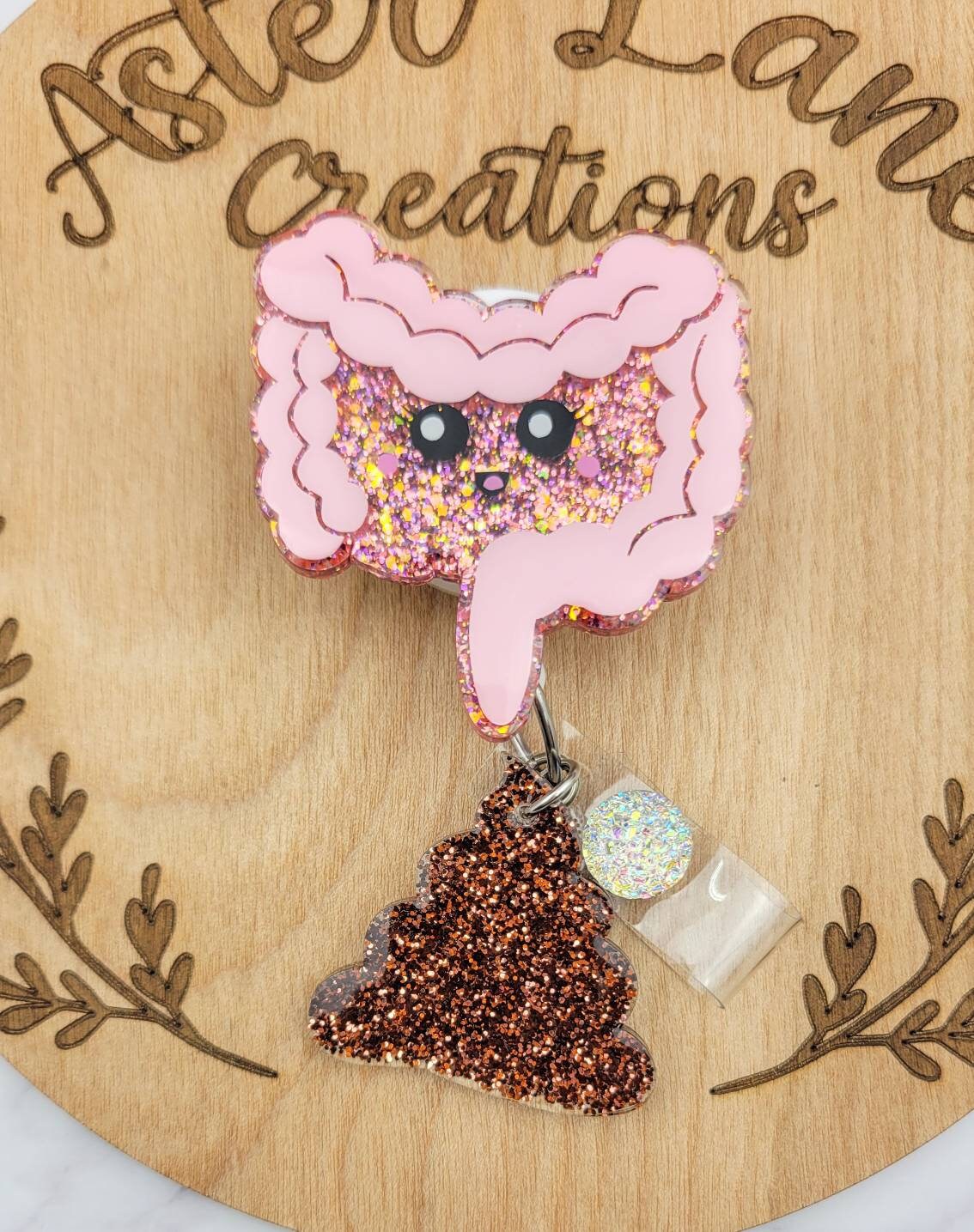 Intestines Badge Reel Poop Badge Reel Stomach Badge Reel - Etsy