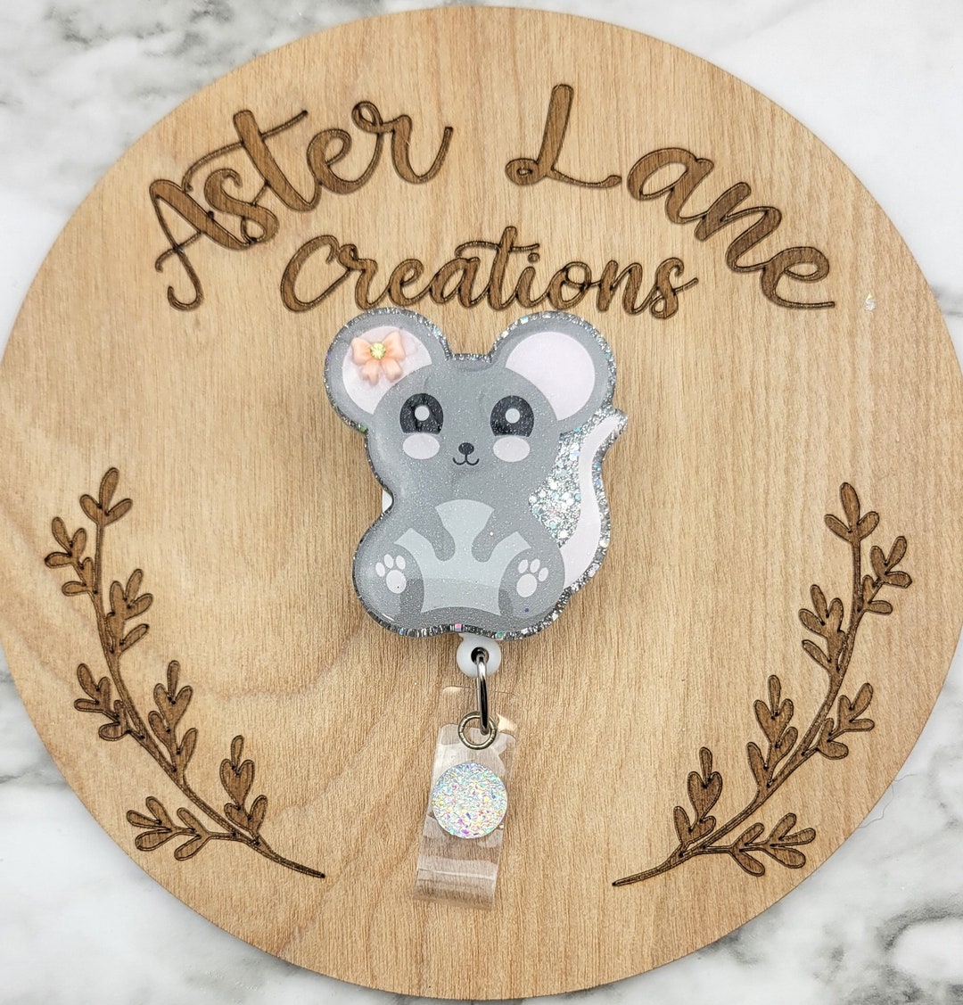 Mouse Badge Reel, Cute Mouse, Mouse Gift, Cute Animal Badge Reel, Cute ...