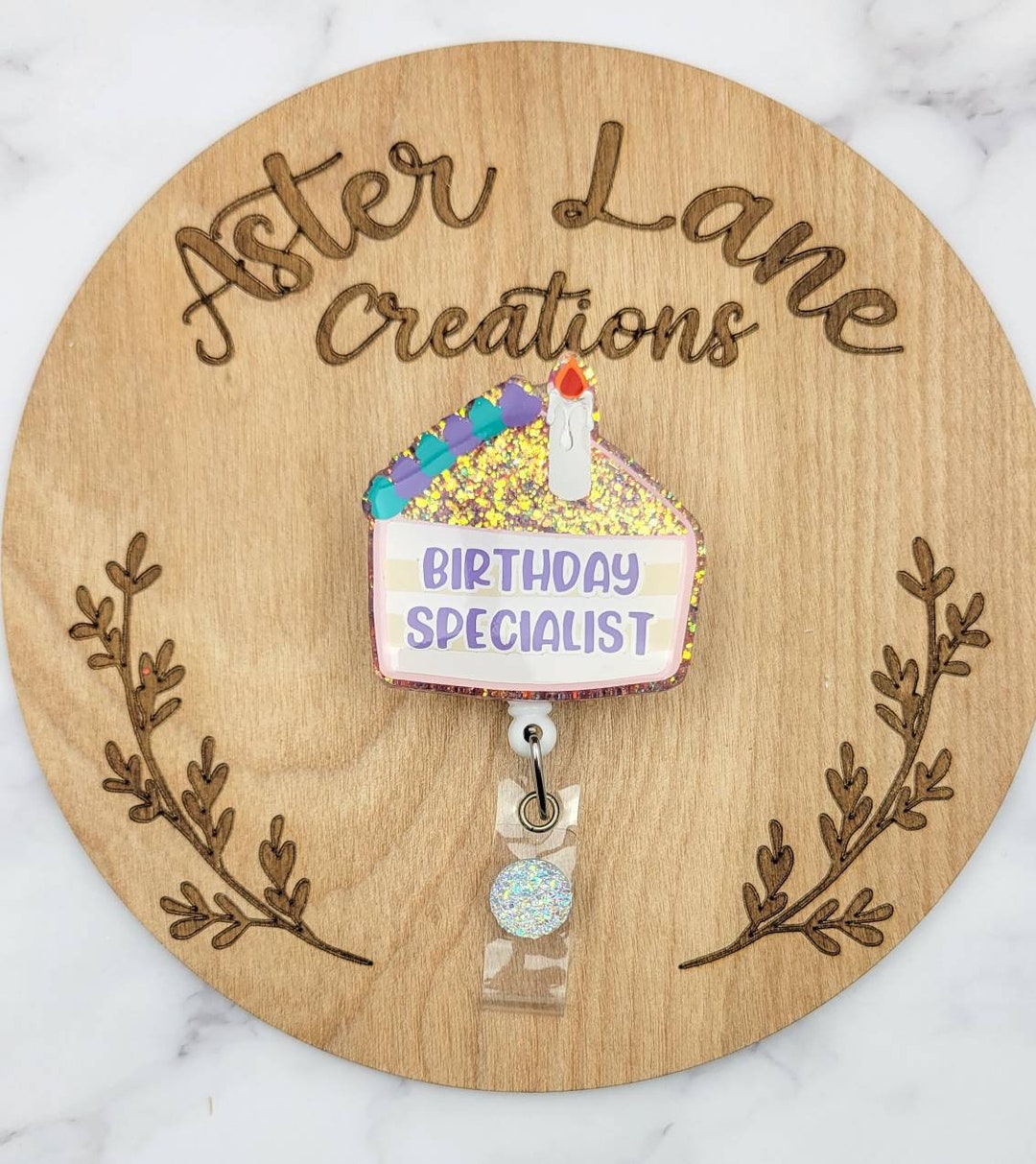 Birthday Cake Badge Reel,birthday Specialist, Cake Badge Reel, Badge ...