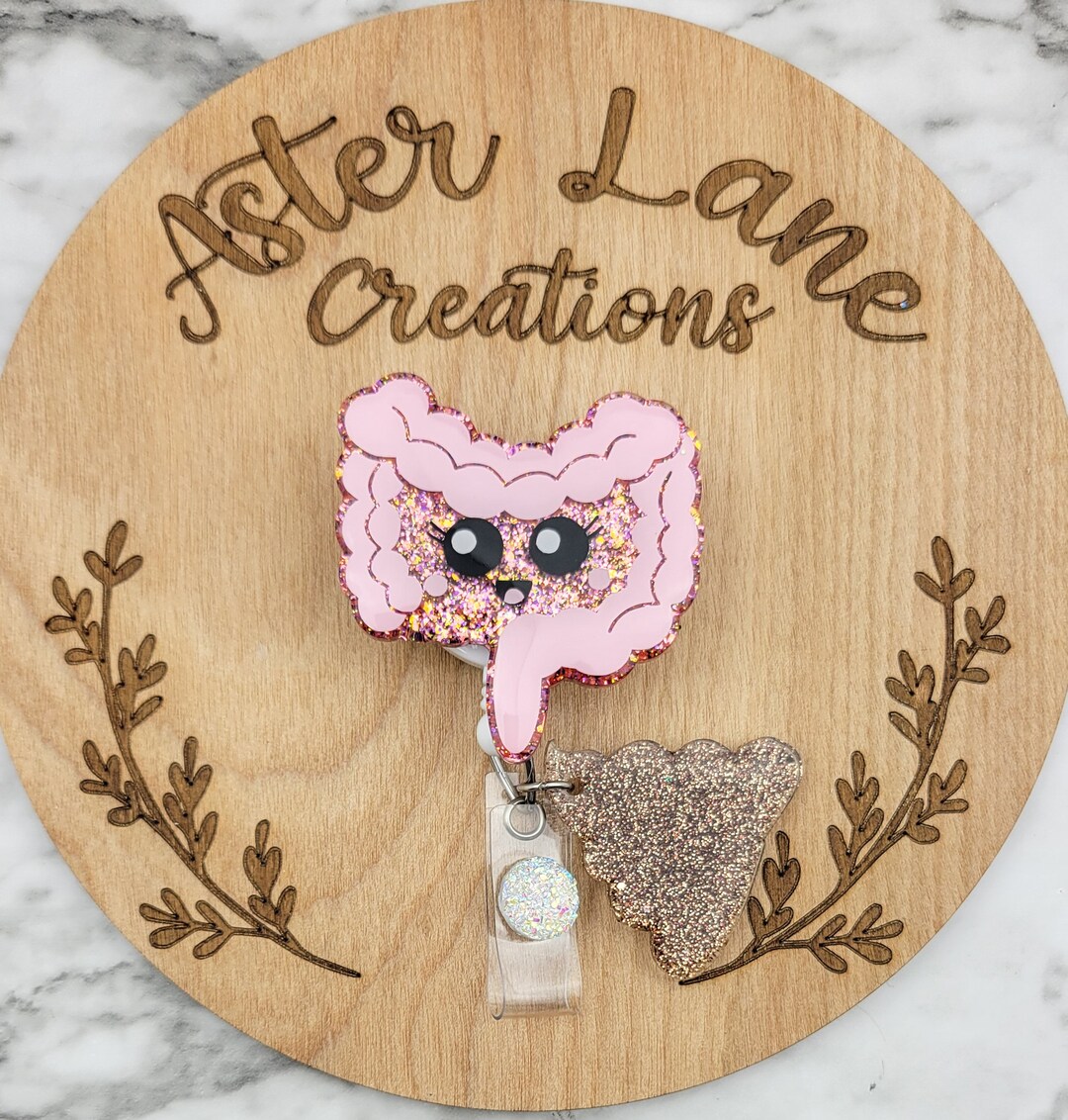 Intestines Badge Reel, Poop Badge Reel, Stomach Badge Reel, Cute Badge ...