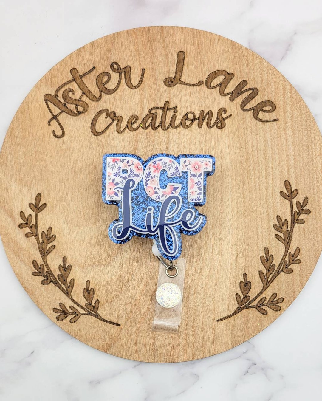 PCT Badge Reel, Employee Gift, Medical Badge Reel, Glitter Badge Reel ...