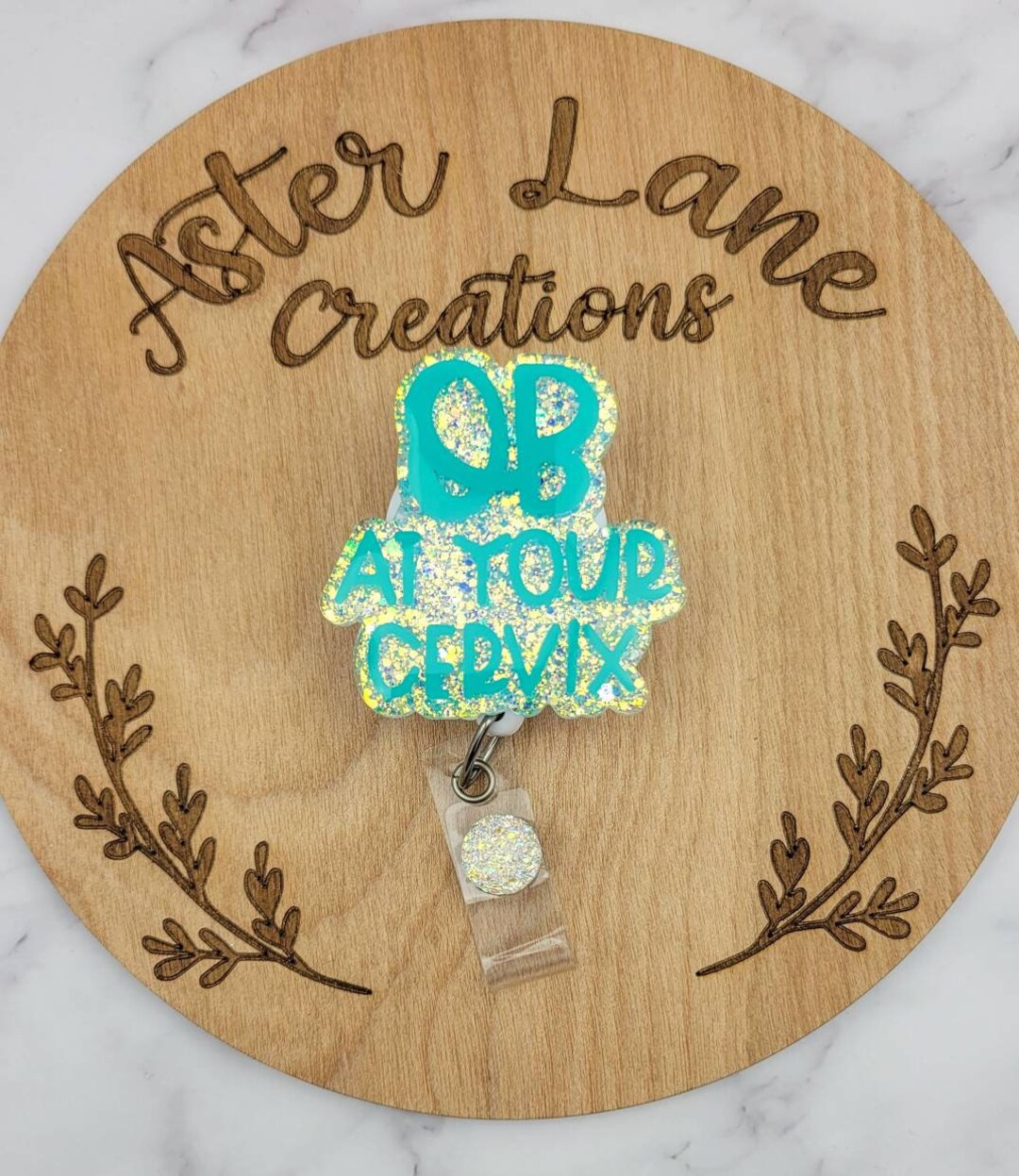 OB Badge Reel, OB Gift, Glitter Badge Reel, Cute Badge Reel, OB at Your ...