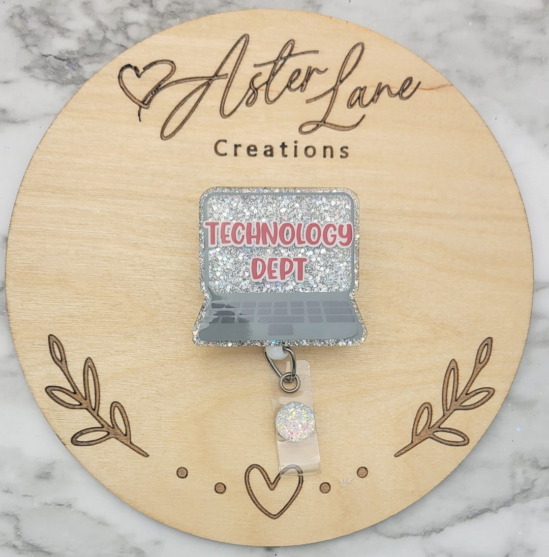 Technology Dept Badge Reel, Computer Badge Reel, Computer Tech Gift ...