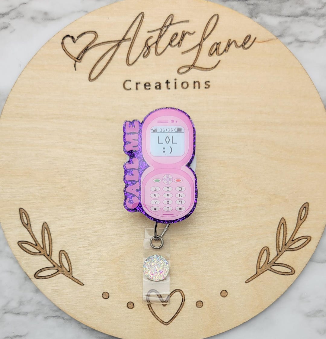 Millennial Badge Reel, Flip Phone, Throw Back Badge Reel, Nostolgia ...