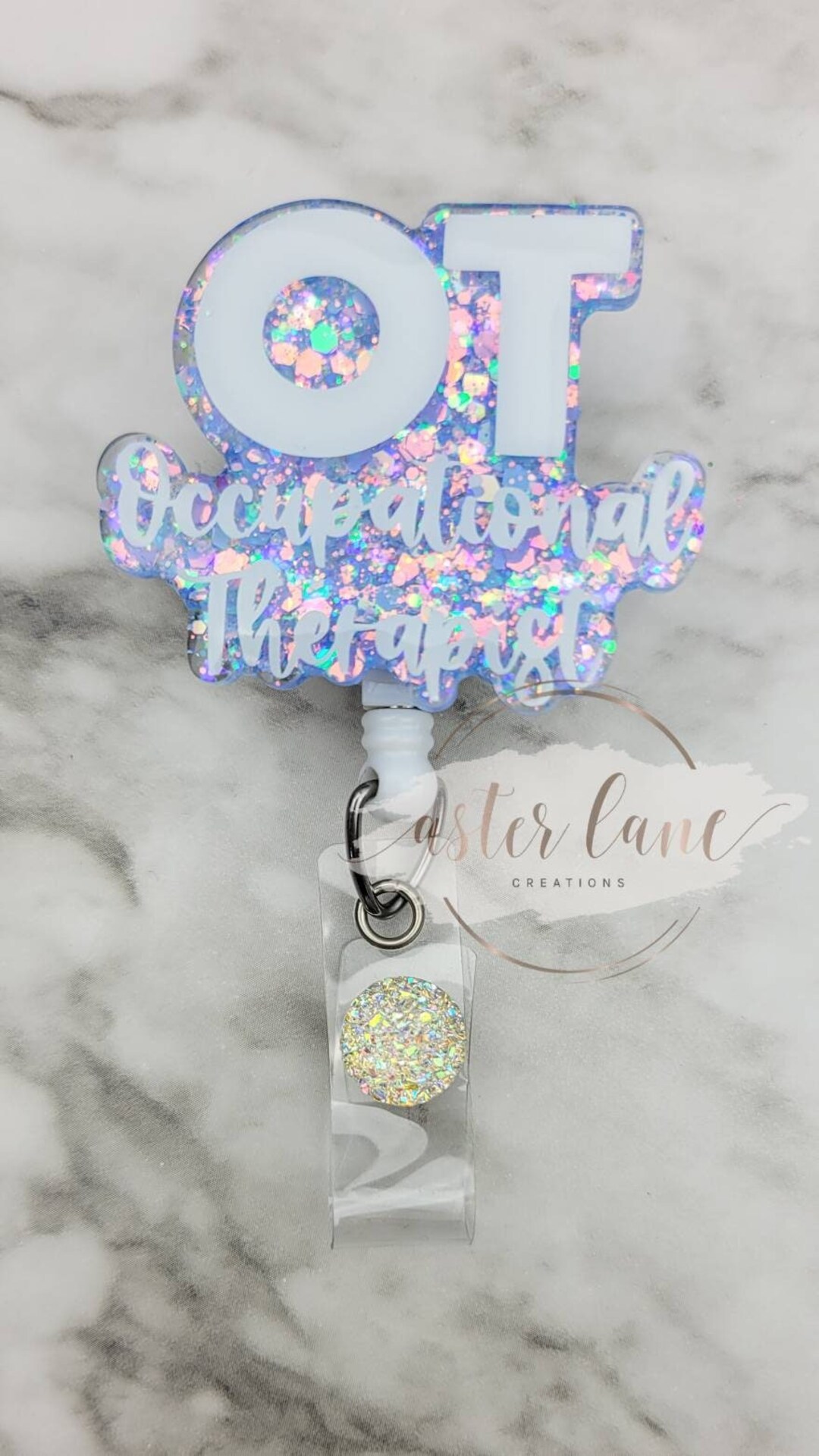 OT Badge Reel Occupational Therapist Badge Reel Glitter - Etsy