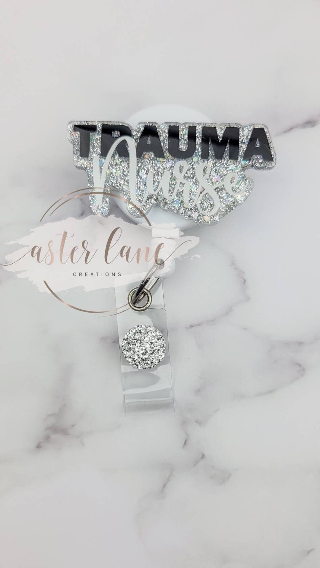 Trauma Nurse Badge Reel, Trauma Nurse Gift, Glitter Badge Reel, Cute ...