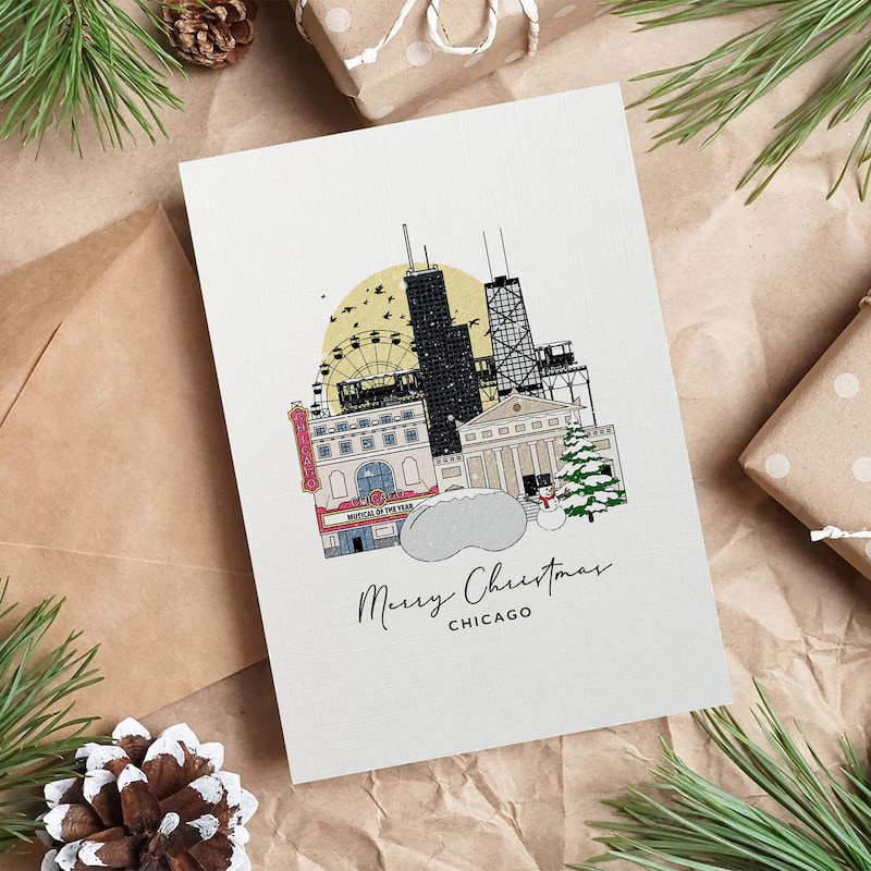 Chicago Card - Etsy