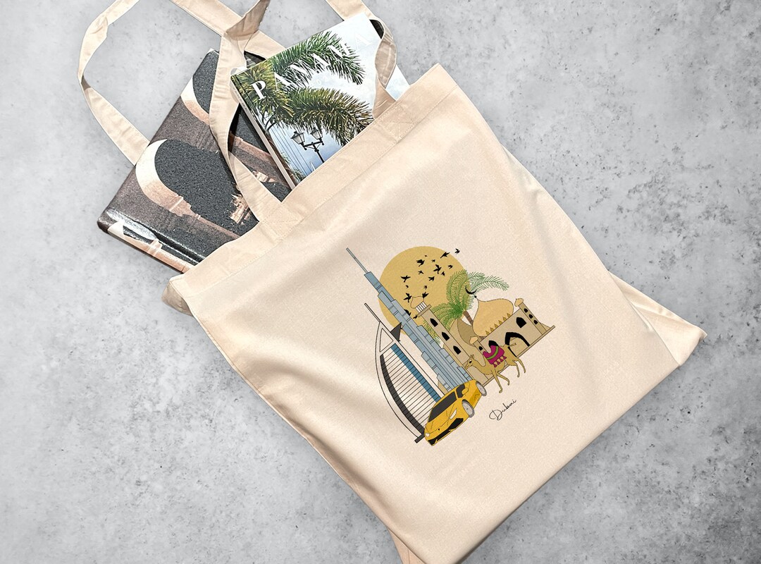 Dubai UAE Emirates Personalised Tote Bag Reusable Eco Bag - Etsy
