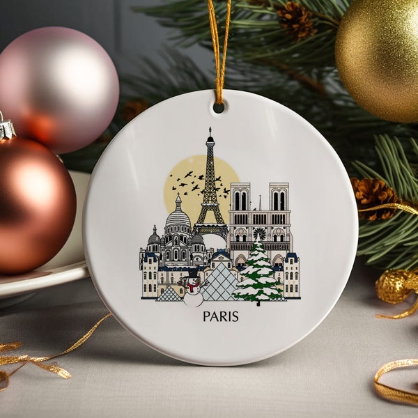 Ceramic Paris Ornament - Etsy