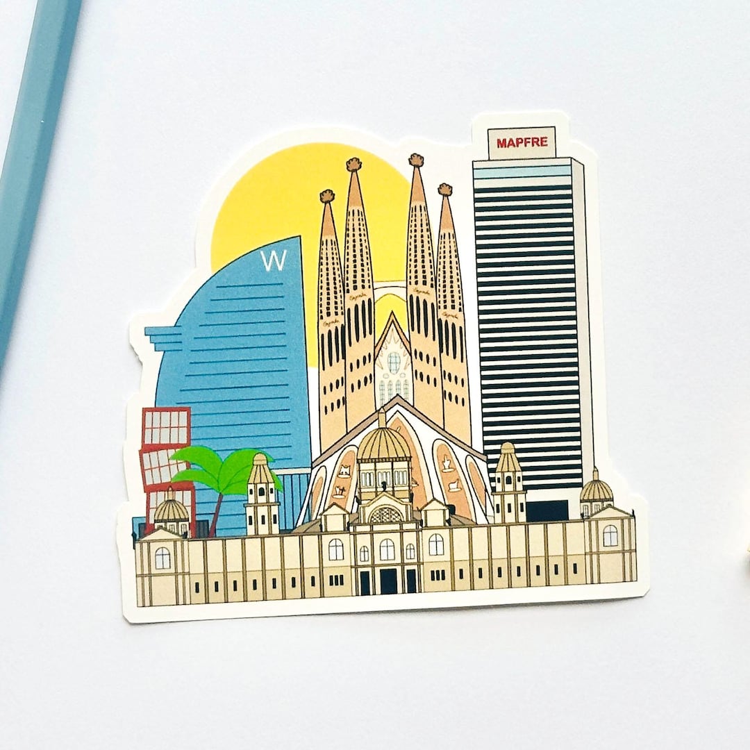 Barcelona Die Cut Sticker Travel Sticker Journal Sticker Planner ...