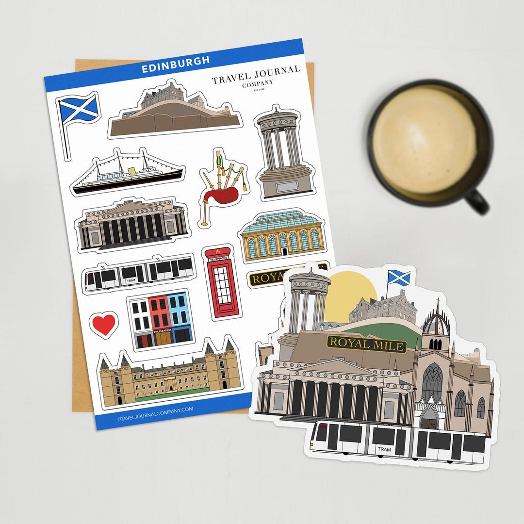 Edinburgh Sticker Sheet Die Cut Sticker Journal Sticker Planner Sticker ...