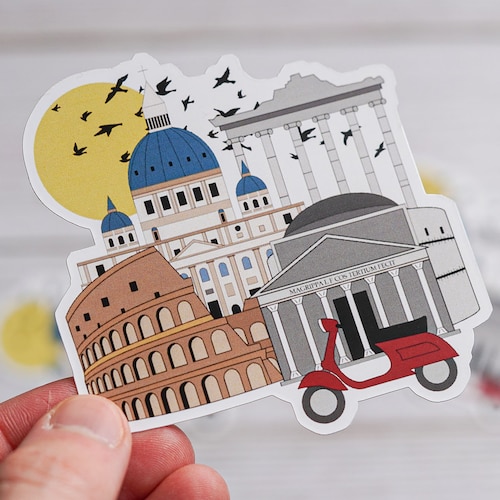 Rome Italy Sticker City & Travel Stickers Waterproof - Etsy
