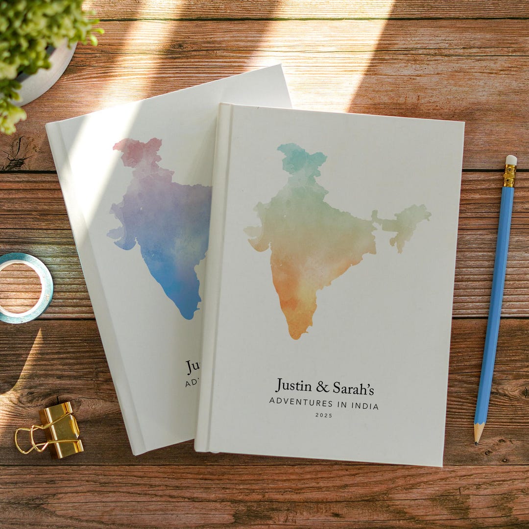 India Travel Journal Personalised Notebook Travel Map Diary Travel ...