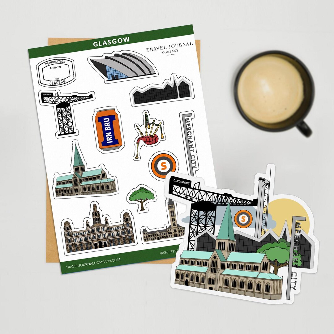 Glasgow Sticker Sheet Scrapbooking Planner Sticker Journal Sticker - Etsy