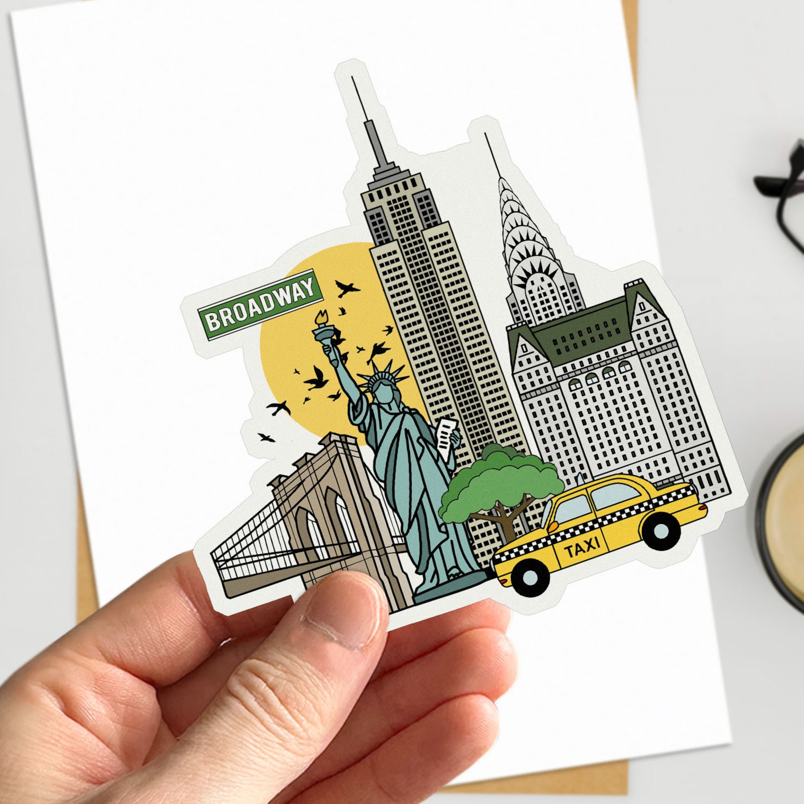 New York Sticker Sheet Die Cut Sticker Travel Journal Sticker Scrapbook ...